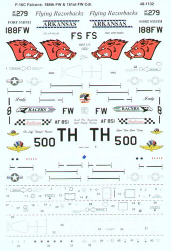 Microscale 481132 Lockheed-Martin F-16 C (2 schemes)