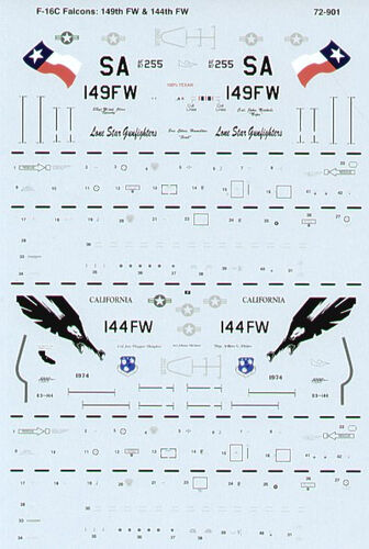 Microscale 72901 Lockheed-Martin F-16 C Falcon (2 schemes)