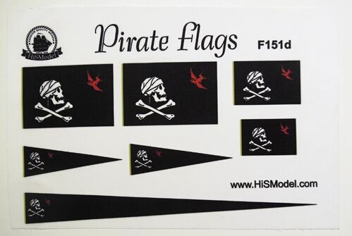 HiSModel F151d Pirate flags - set type D
