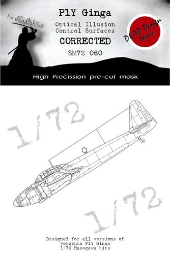DEAD Design Models SM72060 P1Y Ginga Optical Illusion Control Surfaces CORRECTED (Hasegawa)