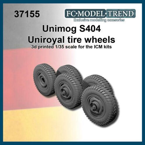 FC ModelTrend 37155 Unimog S404 Uniroyal Tire Wheels (For ICM)
