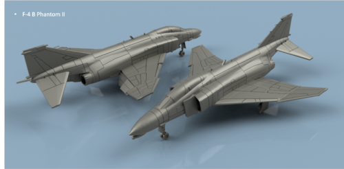 L'Arsenal 2.0 3D350160 F-4 B Phantom II wings unfolded (5 planes)