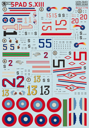 Print Scale 72-471 Spad S.XIII