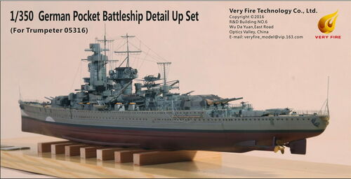 Very Fire 350001 German Pocket Battleship Detail Up Set DKM Graf Spee Detail Up Set (for Trumpeter)
