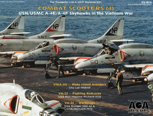 AOA decals 32-014 Combat Scooters 4 - USN/ USMC A-4E/ A-4F Skyhawks in the Vietnam War