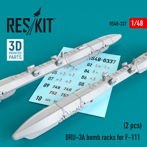 RES/KIT 48-0337 BRU-3A bomb racks for F-111 2 pcs 3D Printing