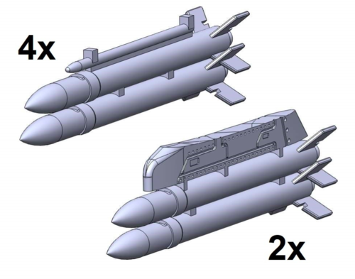 Maestro Models K4944 SAAB 105 Sk60 13,5 cm m/56 rockets x 12 w. pylons 3D print