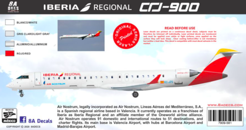 8aDecs 7909-581-144 Iberia Regional CRJ-900