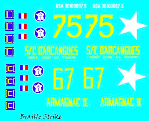 Braille Strike 35006 M4A3 76mm French 2nd Armored Division