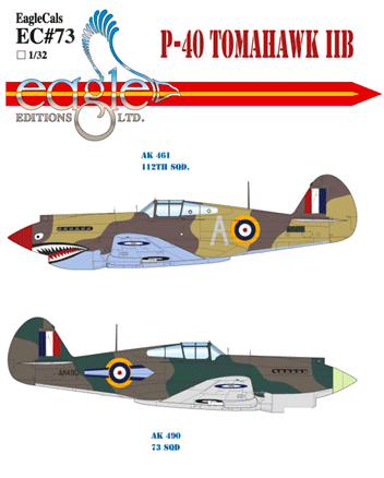 Eagle Editions D73-32 P-40 Tomahawk II B