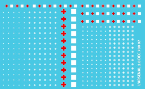 L'Arsenal 2.0 DEC70007 US Army white stars and red crosses