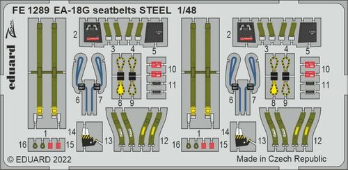 Eduard FE1289 EA-18G seatbelts STEEL MENG