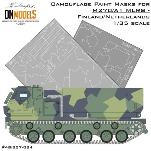DN Models 35-827-084 Camo Paint Mask Set MLRS M270/A1 Finland/Netherlands