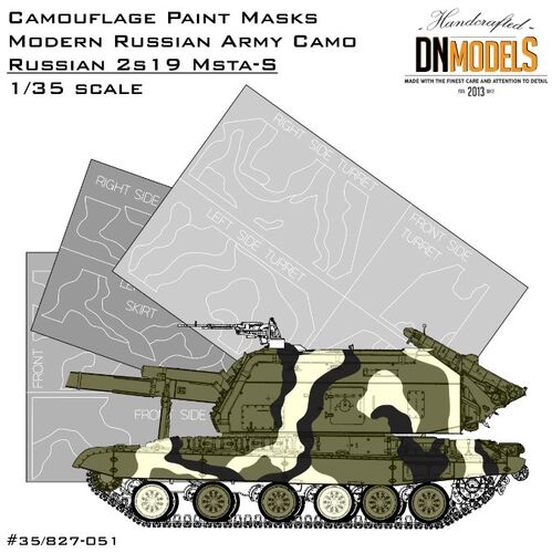 DN Models 35-827-051 2S19 Msta-S Modern Russian Camo Paint Mask Set