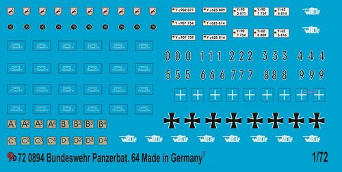 Peddinghaus-Decals 0894 Bundeswehr Tank Battalion No. 64