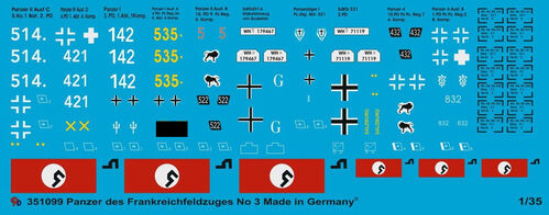 Peddinghaus-Decals 1099 German Tanks Of The French Campaign No. 3