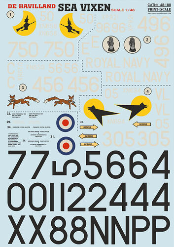 Print Scale 48-188 De Havilland Sea Vixen The Complete Set