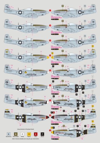 DKdecals 72086 F-6D/K Mustang over Pacific