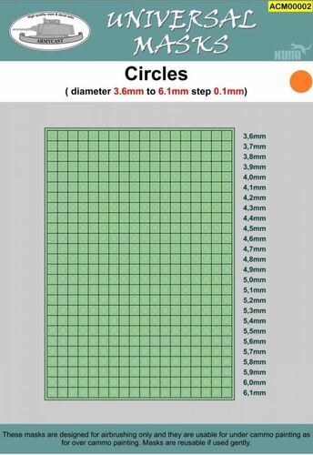 Armycast ACM00002 Circles 3,6mm - 6,1mm