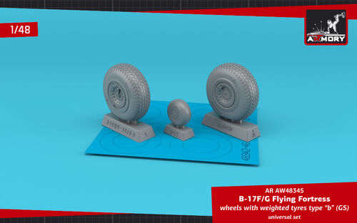 Armory Models Group AW48345 B-17F/G Flying Fortress wheels w/ weighted tyres type "b" (GS)