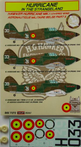 Kora Models Dec7272 H.Hurricane Mk.I Belgium Part II.