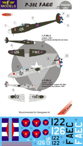 LF Models C7222 P-38L Cuba 1947