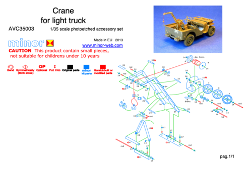 Minor 350003 Crane for ligth truck
