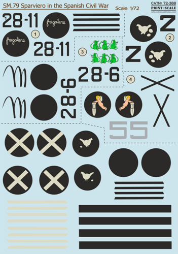 Print Scale 72-388 NEW SM-79 in the Spanish Civil War