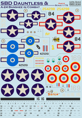 Print Scale 72-412 SBD Dauntless & A-24 Banshee in combat Part 2