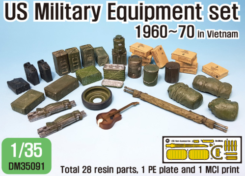 DEF Model DM35091 US '60~70eraUS Military Equipment set (for 1/35 tank/ vehicles kit)