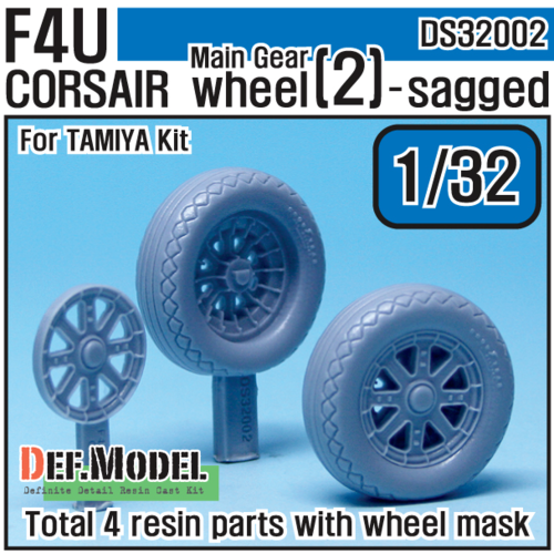 DEF Model DS32002 F4U-1 Corsair Wheel set 2 (for Tamiya 1/32)