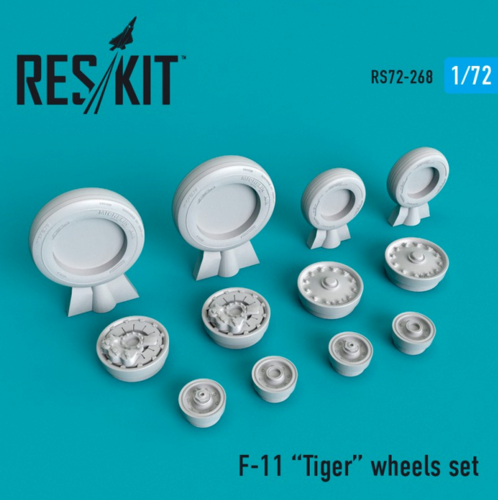 DISCONTINUED RES/KIT 72-0268 F-11 Tiger wheels set