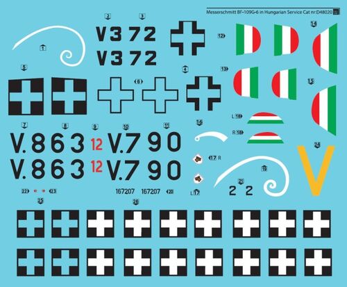 SBS Model D48020 Messerschmitt Bf-109G-6 Hungarian Air Force WW II VOL.I