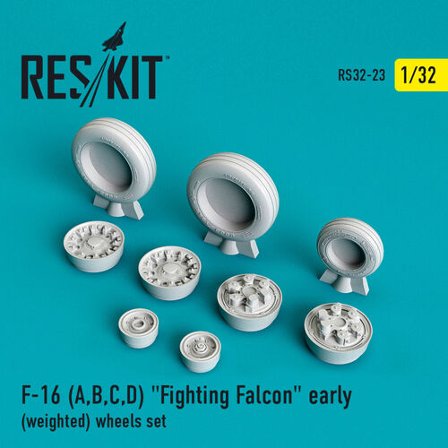 RES/KIT 32-0023 F-16 (A,B,C,D) 'Fighting Falcon' Early (Weighted) Wheels Set