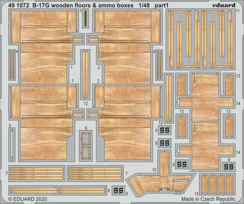 Eduard 491072 B-17G wooden floors & ammo boxes HKM