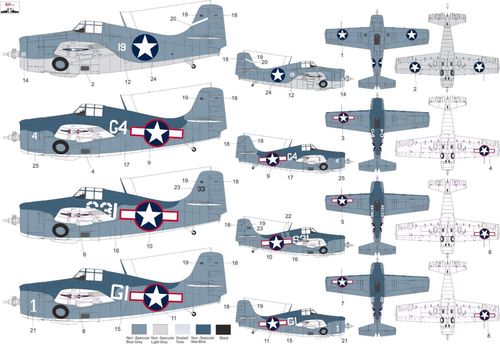 Ropos Models MNFDL48037 Grumman F4F-4 Wildcat - F4F-4 in the service of the US Navy