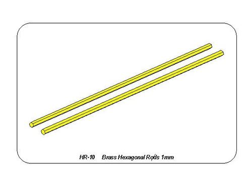 Aber HR-10 Sześciokątne pręty mosiężne 1,0mm długość 245mm (2szt.)