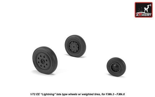 Armory Models Group AW72410 EE "Lightning-II" wheels w/ weighted tires, late