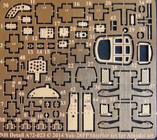 NH Detail A72-023 Yakovlev Yak-28PP Interior Set for A Model