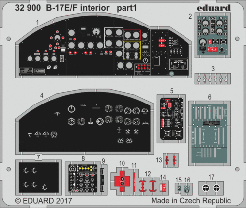 Eduard 32900 B-17E/F interior HKM 01E04a