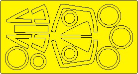 New Ware AM1317 SuE / SEM Super Etendard (Modernise) BASIC Kabuki Masks (For Kinetic K48061, K48140 And Future Kits)