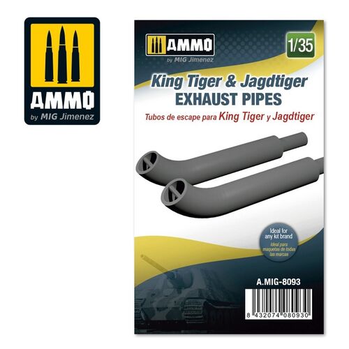 AMMO of Mig Jimenez 8093 King Tiger & Jadtiger Exhaust Pipes