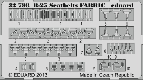 Eduard 32798 B-25 seatbelts FABRIC HK MODELS