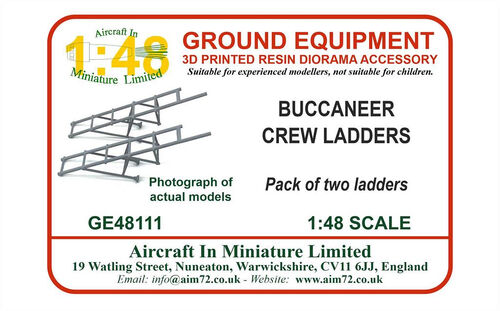 Aircraft In Miniature Ltd GE48111 Buccaneer - Crew Ladders (2 in pack)