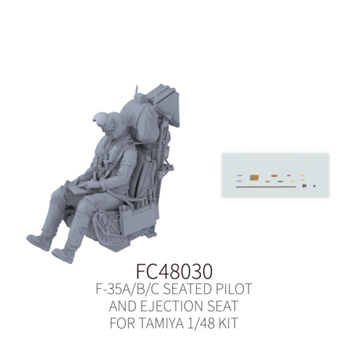 Galaxy-Model FC48030 F-35A/B/C Seated Pilot And Ejection Seat #10 (For Tamiya Kit)