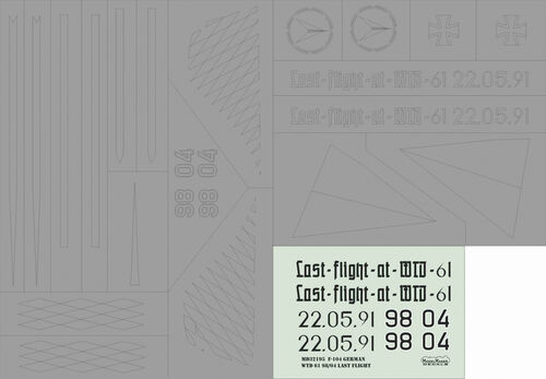 Model Maker Decals MD32195 German F-104 WTD 61 98/04 Last Flight