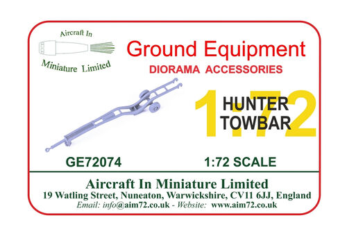 Aircraft In Miniature Ltd GE72074 Hawker Hunter - Towbar (for Airfix, Frog, Matchbox and Revell kits)