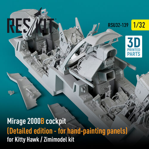 DISCONTINUED RES/KIT U32-0139 Mirage 2000B Cockpit (Detailed Edition) For Kitty Hawk/Zimimodel Kits