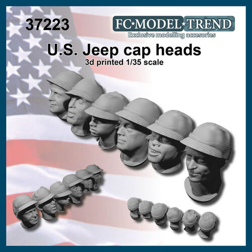 FC ModelTrend 37223 U.S. Jeep Cap Heads WWII