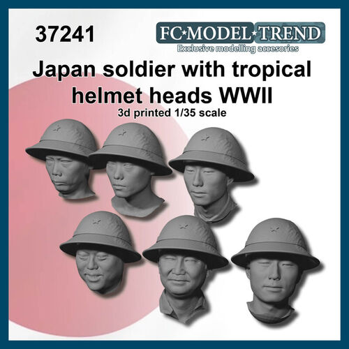 FC ModelTrend 37241 Japan Soldier With Tropical Helmet Heads WWII